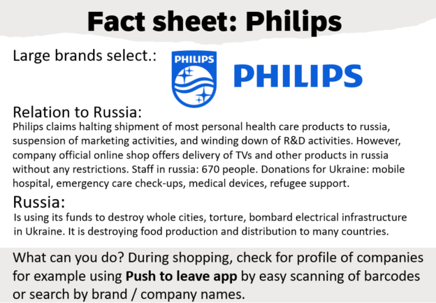Philips in Russia - Action with Ukraine